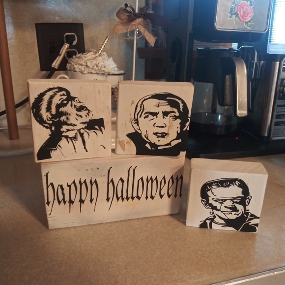 Holiday | Wood Block Halloween Decor Set | Poshmark